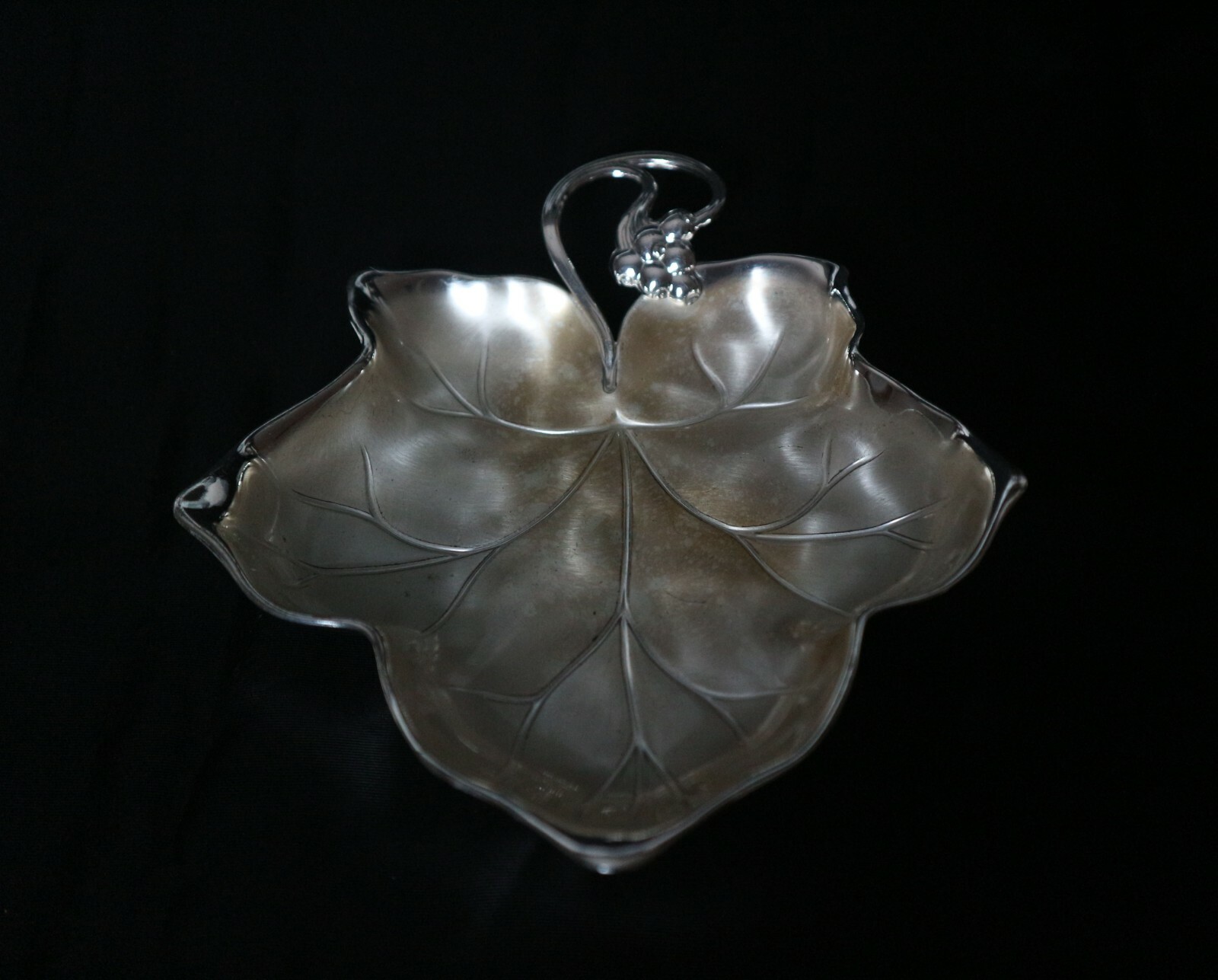 Vintage WMF EP Brass Germany Small Footed Grape Leaf Bowl Brushed ...