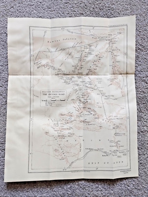 Antique/Vintage Map of Western Hadhramaut - The Incense Road - 1945 ...