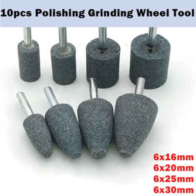 16 20 25 30mm Rotary Grinding Mounted Stone Wheel 6mm Shaft For Drill ...