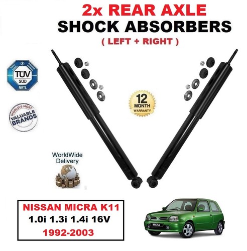 FOR NISSAN MICRA K11 1.0i 1.3i 1.4i 16V 1992-2003 REAR AXLE SHOCK ...