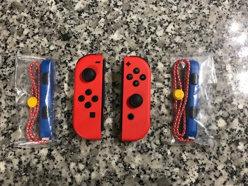 Authentic Genuine MARIO RED & BLUE EDITION Joy-Cons w/ Straps Nice ...