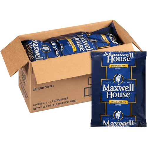 Maxwell House Special Delivery Ground Coffee Filter Packs, 1.4 oz ...