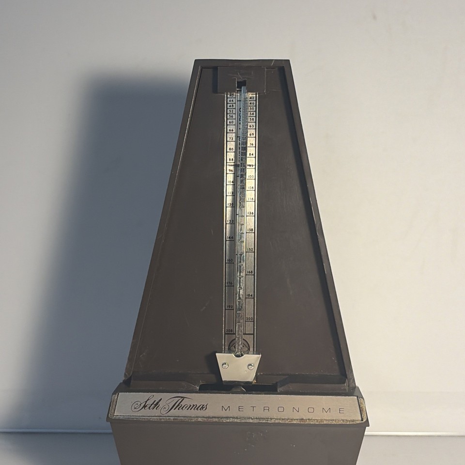 Vtg Seth Thomas De Maelzel Metronome Music Timing Instrument Wind Up ...