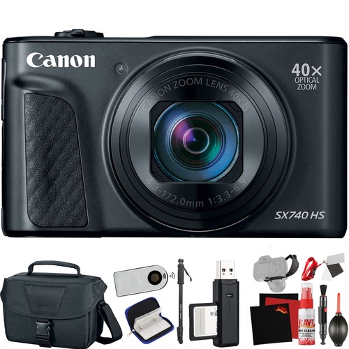Canon PowerShot SX740 HS Digital Camera (Black) (Intl Model) +Extra ...