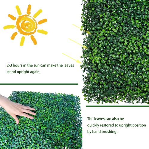 Artificial Grass Wall Panel Backdrop,10" X 10" 12P(8.4 sqft) UV-Anti ...