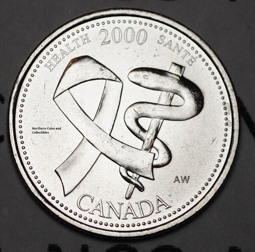 Canada 2000 April Health 25 cents UNC Millenium Series Canadian Quarter ...