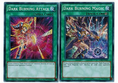 2 Cards* Lot Secret Dark Burning Attack + Dark Burning Magic LIMITED ...