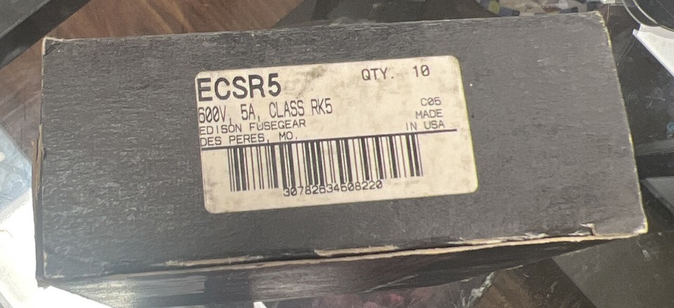 Edison Fusegear Bullet Fuses ECSR5 qty 10 | eBay