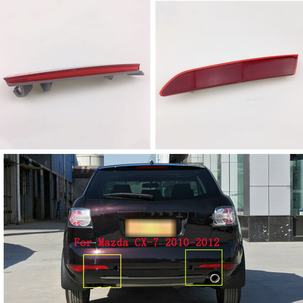 2009-2015 Mazda CX-7 Rear Bumper Lamp Reflector Red Cover Light | LED ...