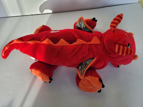 Stuffies Blaze Red Dragon Plush Secret Hiding Places Hidden Pockets ...