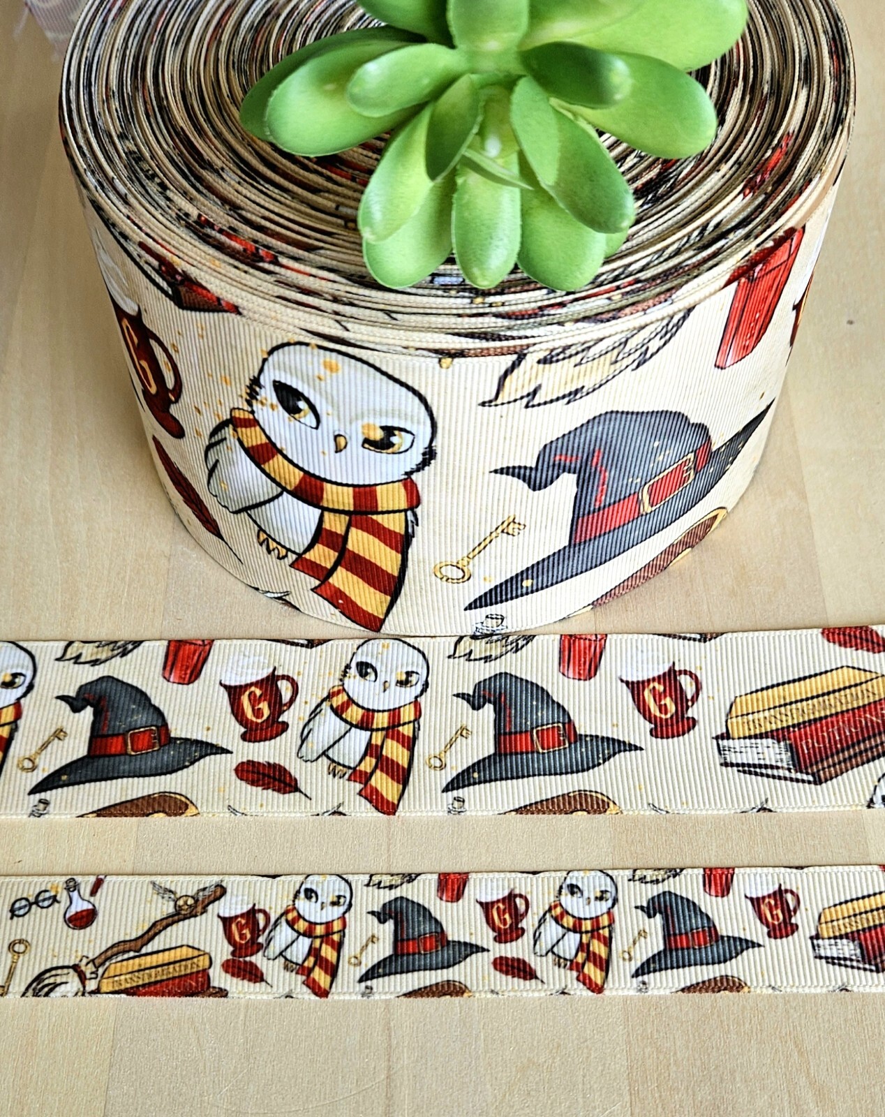 7/8, 1.5 & 3"(1 YD) Harry Potter Ribbon Wizard Sorting Hat Polyjuice ...