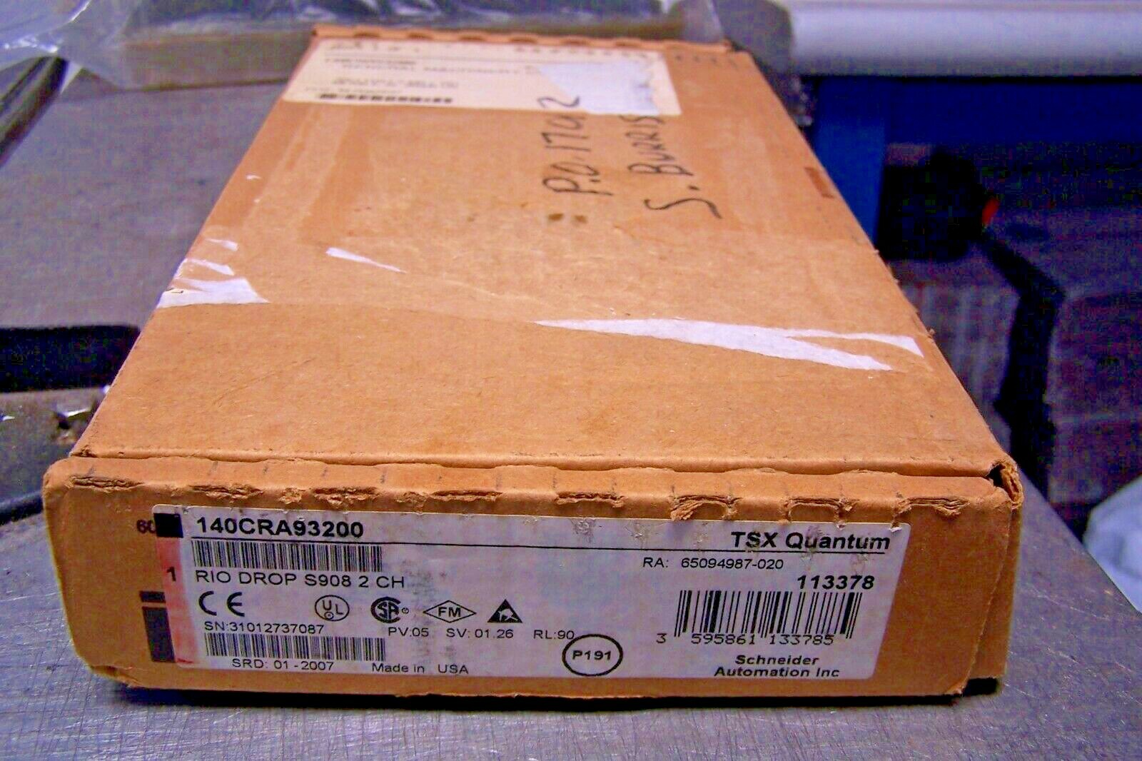 🔥REFURBISHED MODICON RIO DROP S908 2 CHANNEL TSX QUANTUM 140 CRA 932 00 ...