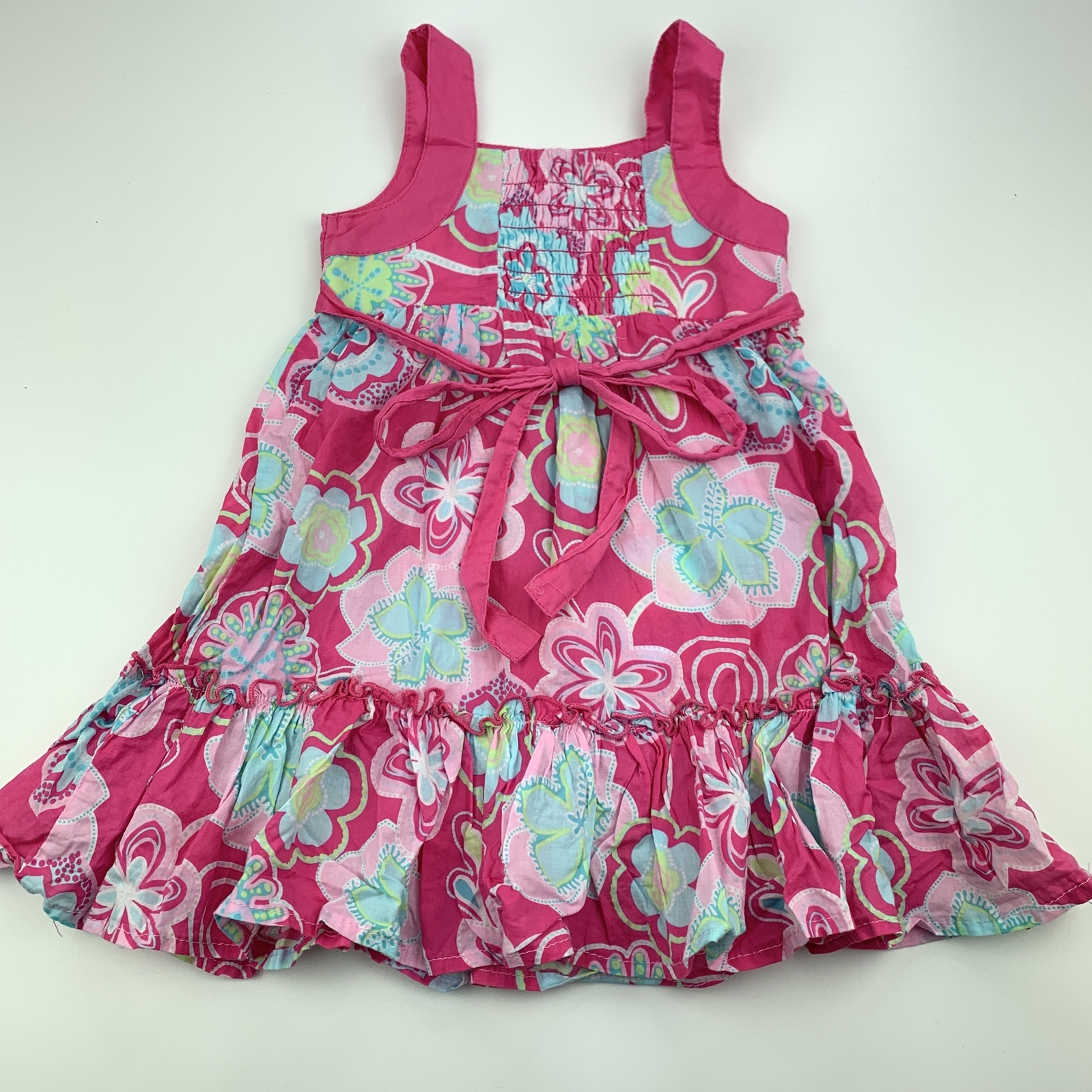 Girls size 0, Stix 'n Stones, lined floral cotton summer dress, GUC | eBay