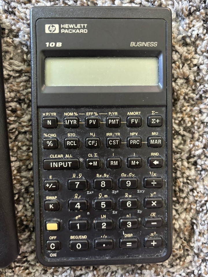 HP 10B Financial Calculator 1987 Vintage Office Technology Great Movie ...