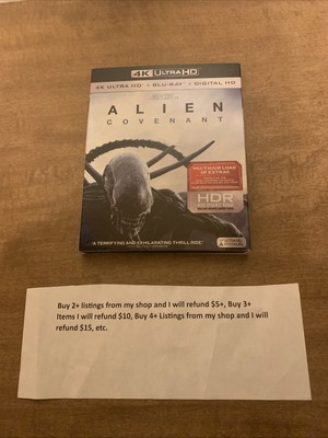 Alien: Covenant - 4k Ultra HD / Blu-ray + Slipcover oop rare SHIPS IN ...