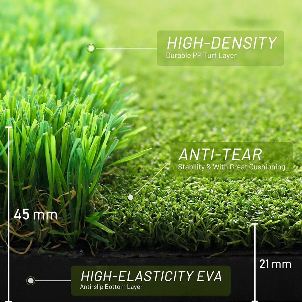 Golf Mat, 5x4ft Thickening Golf Hitting Mat, Outdoor & Indoor Golf ...
