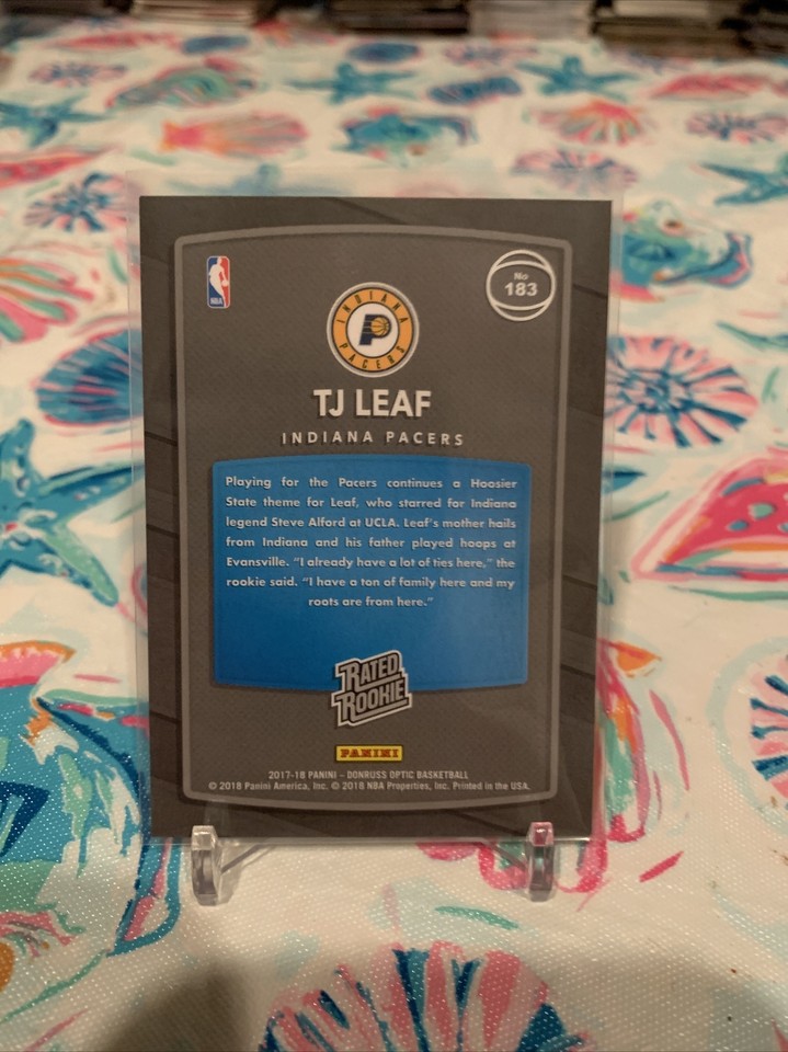 TJ LEAF # 183 PACERS OPTIC SHOCK 2017/18 RATED ROOKIE | eBay