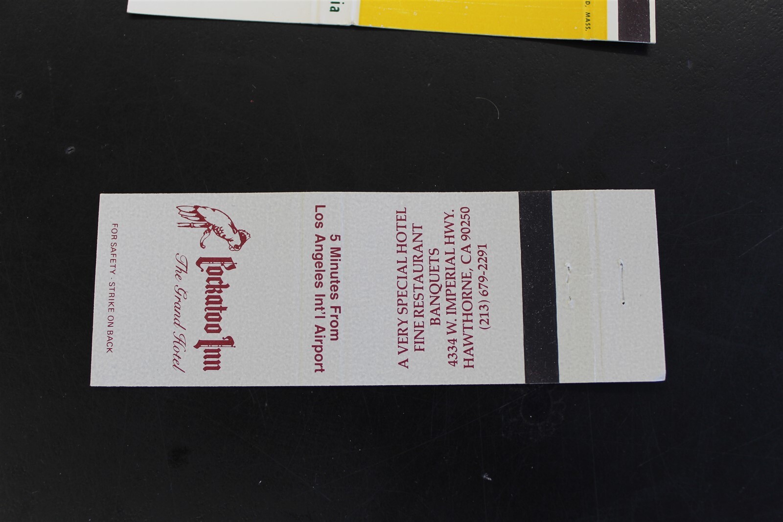COCKATOO INN THE GRAND HOTEL HAWTHORNE, CA MATCHBOOK COVER | eBay