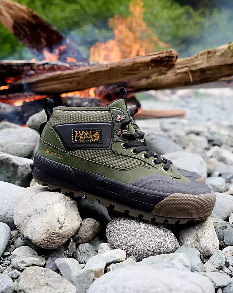 Vans Half Cab MTE 3 x Gore Tex Grape Leaf Black Green Mid Top Boots ...