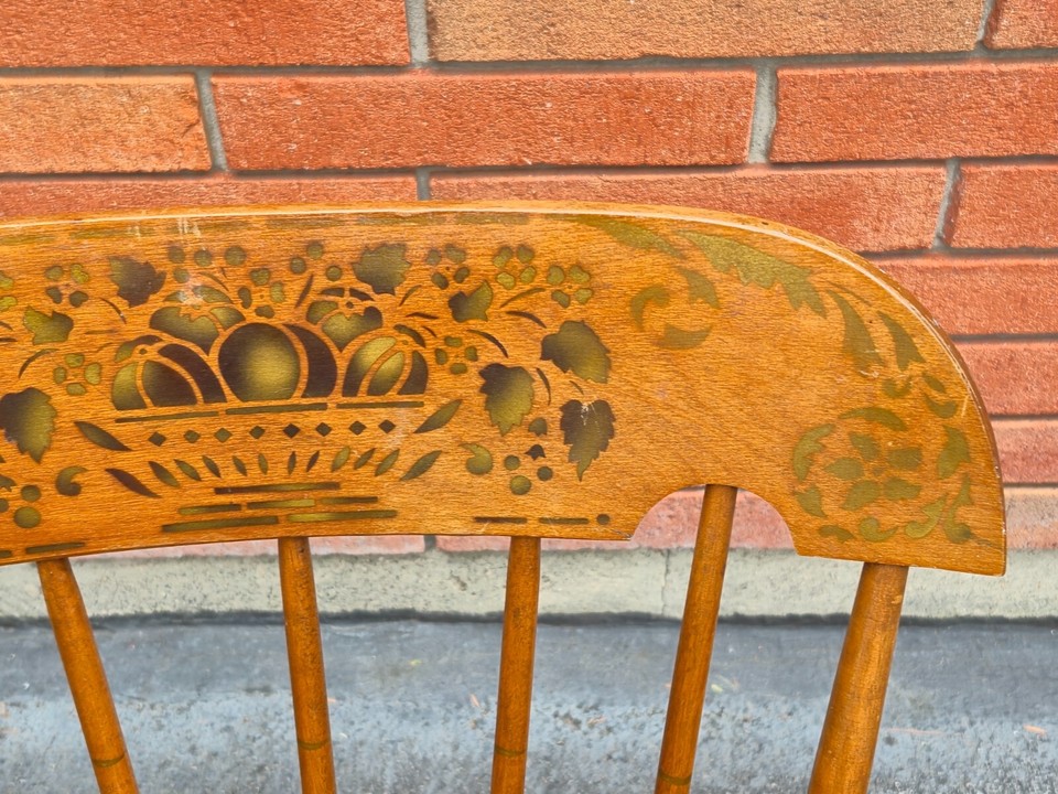 Vintage Nichols and Stone Child's Boston Rocker Stenciled Chair ...