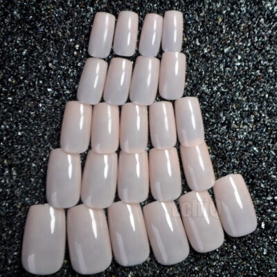 24PCS Fake Nails Reusable Stick On Nails Press on Full Cover False Nail ...