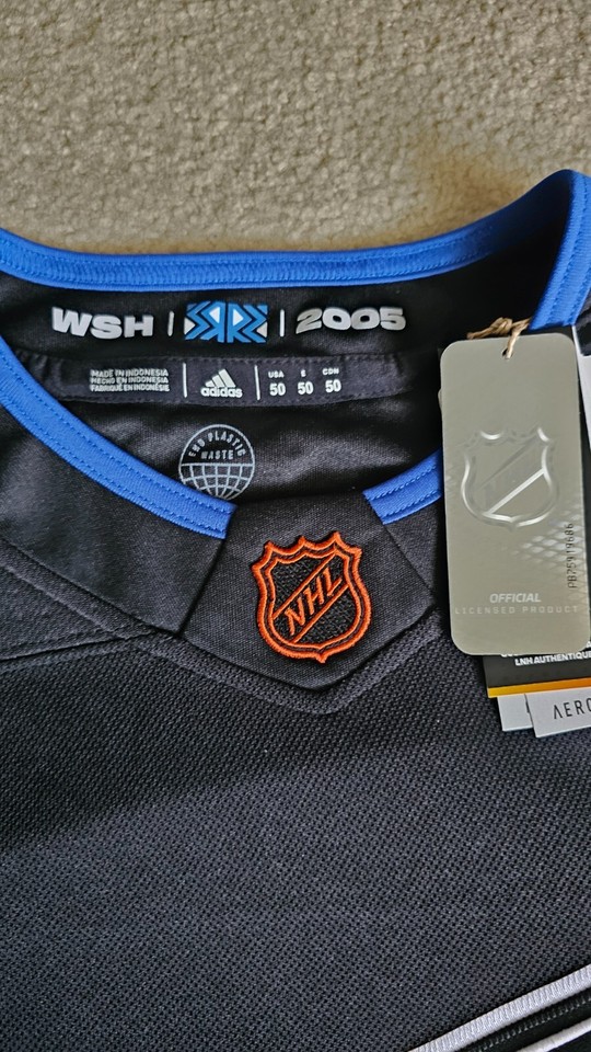 WASHINGTON CAPITALS ADIDAS REVERSE RETRO 2.0 BLACK HOCKEY JERSEY Size ...