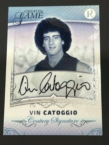 2017 AFL REGAL GREATS OF THE GAME SIGNATURE VIN CATOGGIO 82/100 | eBay