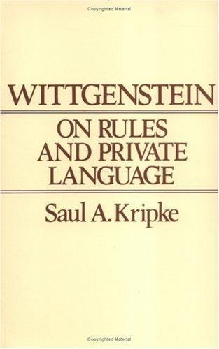 Wittgenstein on Rules and Private Language, Paperback by Kripke, Saul ...