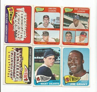 1965 TOPPS LOT OF 6 BASEBALL CARDS #7,11,24,380,403,432. | eBay