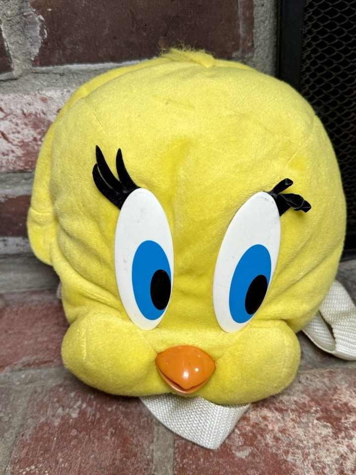Vintage Tweety Bird Plush Head Backpack Warner Bros Looney Tunes SIX ...