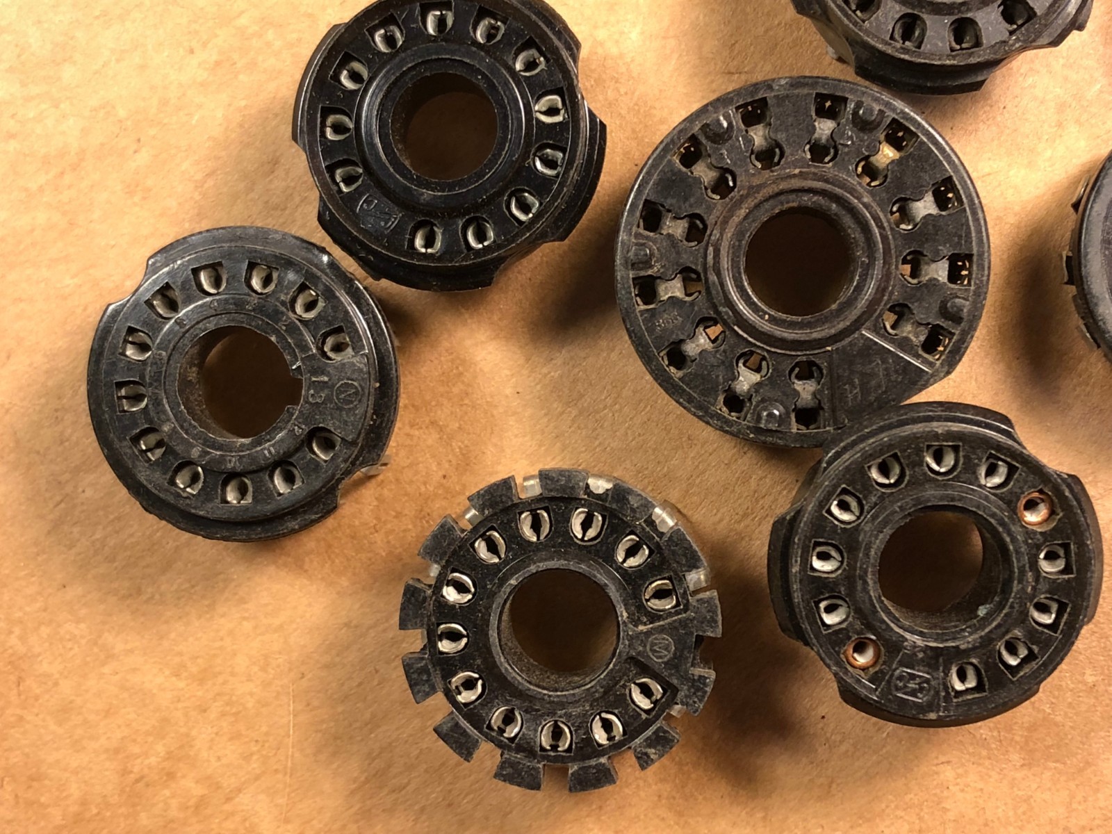 8 Vintage 12-Pin Compactron Vacuum Tube Sockets Ham Radio Amplifier ...