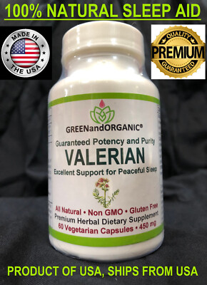 Natural Herbal Relaxation & Sleep Aid Supplement Vitamin Valerian Root ...