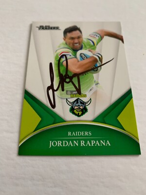 2016 NRL Traders Jordan Rapana Autographed Card - Canberra Raiders ...