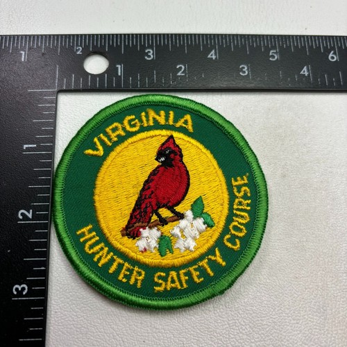 Virginia HUNTER SAFETY COURSE Patch (Wildlife Gun Hunt Animal Cardinal ...