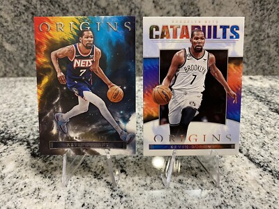 Kevin Durant 2022-23 Panini Origins CATAPULTS Insert & Base Brooklyn ...