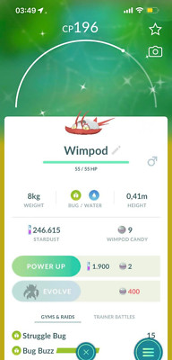 Shiny Wimpod - TRADE 20kStardust - Go Read Description | Pokémon | eBay