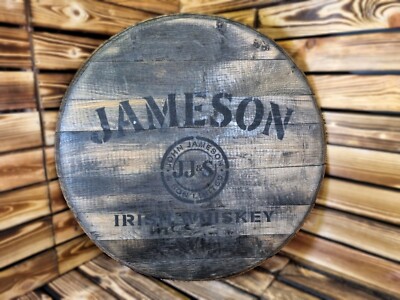 Reclaimed Oak Whiskey Wine Barrel Lids End Wall Decor Bar Pub Man cave ...