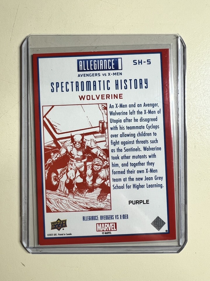 2023 Allegiance Avengers vs X-Men Spectromatic History Purple /350 ...