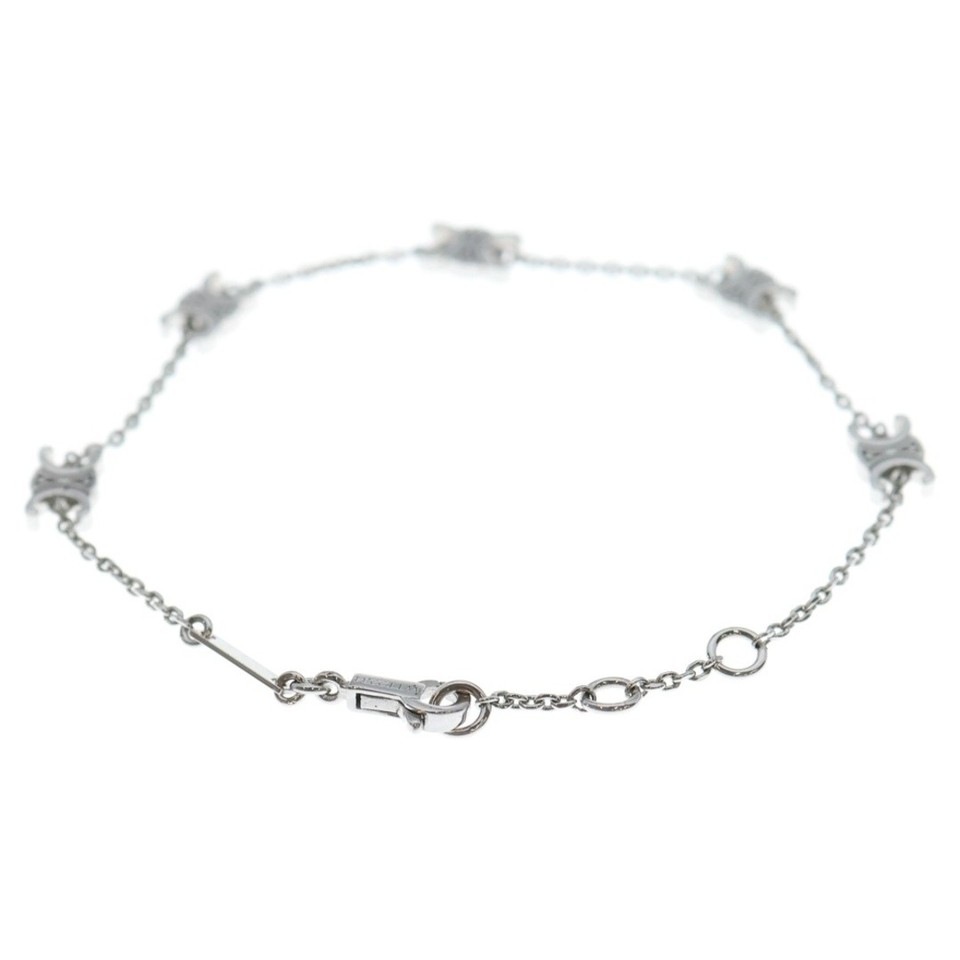 CELINE Trionf Charm Chain Bracelet Silver WT3214 Used ...