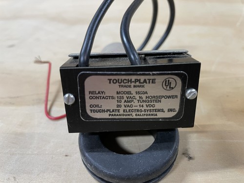 TOUCH-PLATE #1550A RELAY 20 AMP, 125 VAC, 10 AMP TUNGSTEN, 1/3 HP, COIL ...