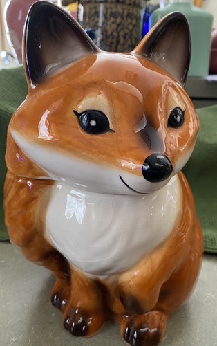 Super Cute Vintage Ceramic Orange Fox Cookie Jar 10” China | eBay