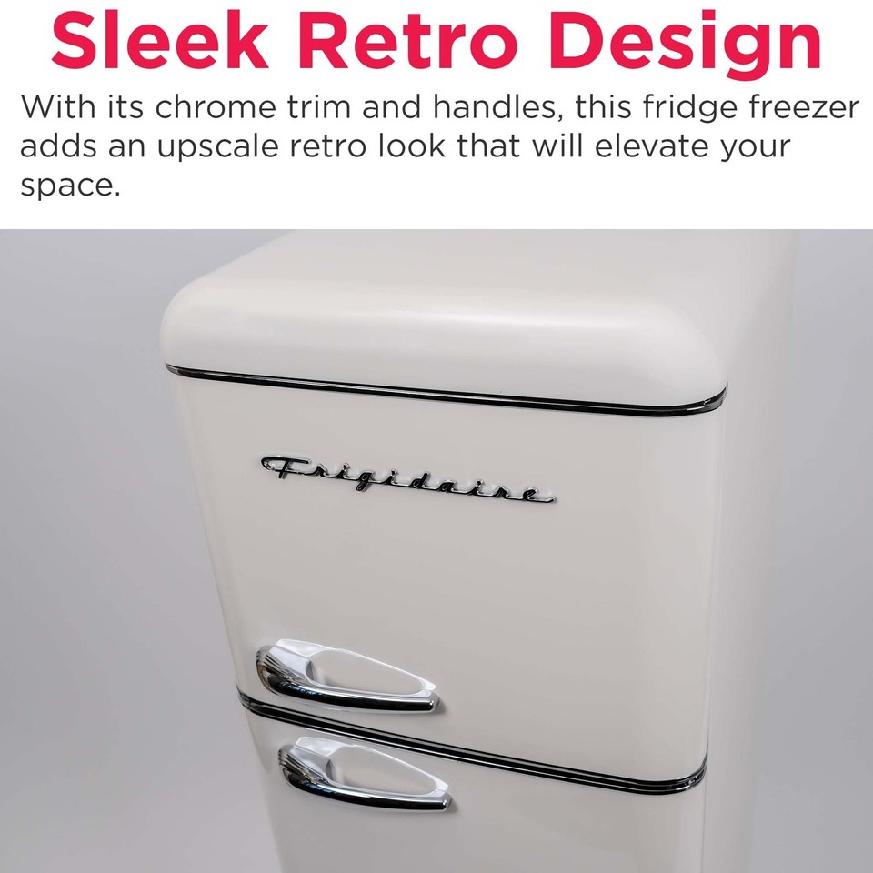 7.5 Cu. ft. Top Freezer Refrigerator, Cream, Rounded Corners - Retro ...