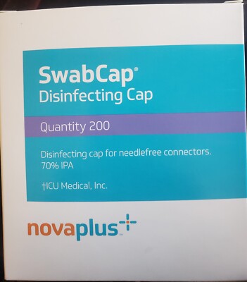 Icu Medical VSC-2000 NovaPlus SwabCap Disinfecting Cap 70% IPA - Box of ...