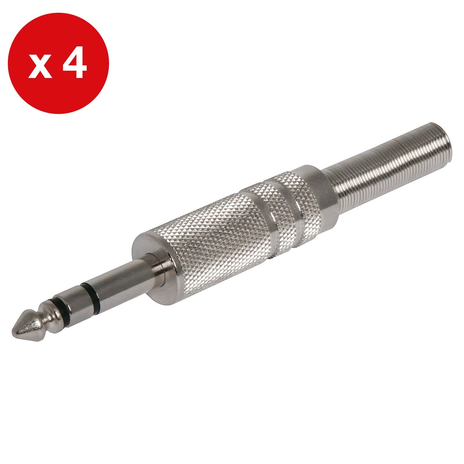 4 PACK - 6.35mm Stereo Metal Jack Plug | eBay Australia