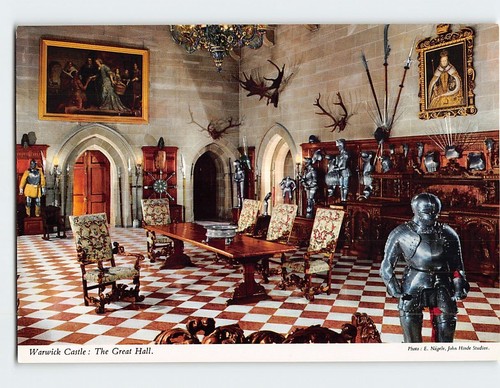 Postcard The Great Hall Warwick Castle England | eBay