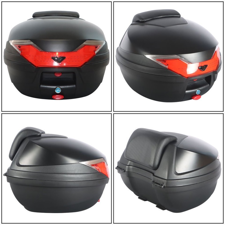 Motorcycle Storage Top Box Scooter Trunk With Lock Rear Storage Luggage ...