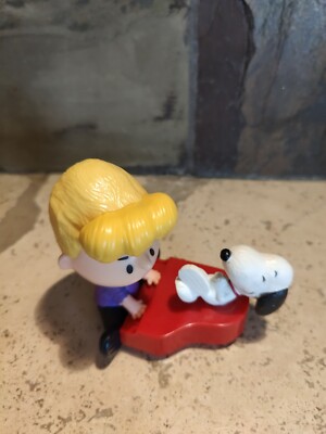 Peanuts 3" Schroeder - Snoopy Spinning on Piano Figurine McDonalds 2015 ...