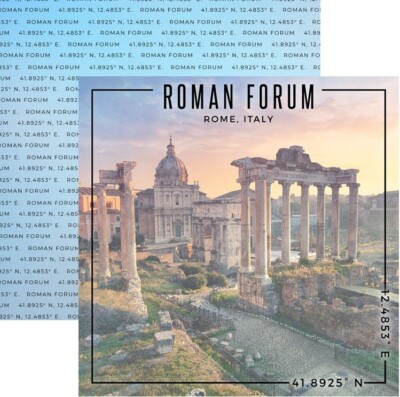 Roman Forum, Italy, DS scrapbook paper - Scrapbook Customs #30028 | eBay