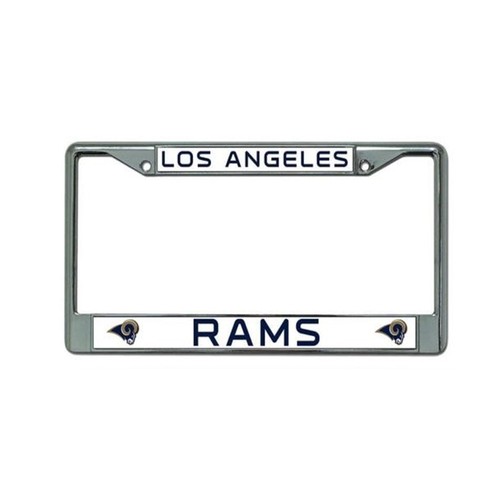 Metal Chrome Football Los Angeles LA Rams License Plate Frame - Single ...