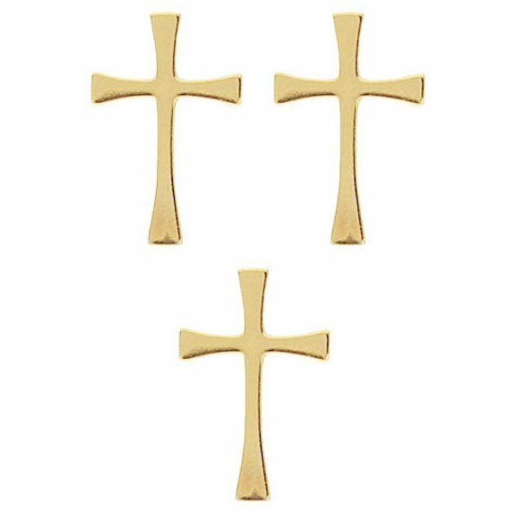 Gold Cross Pin, Cross Lapel Pins, Christian Pins - Set of 3 Cross Pins ...